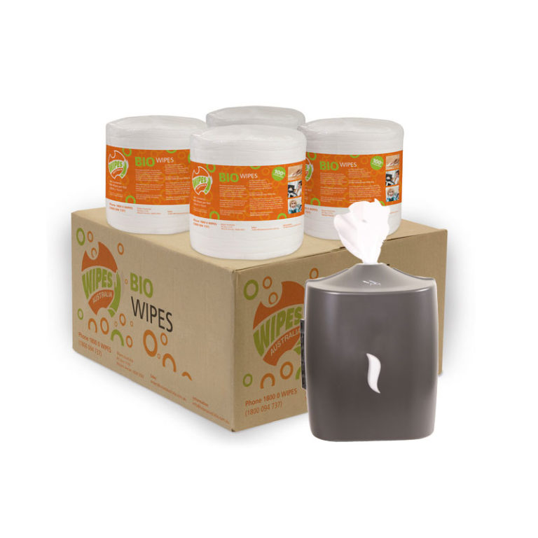 BioWipes Bundle 1 (1 Box BioWipes + 1 Wall Dispenser) - Wipes Australia